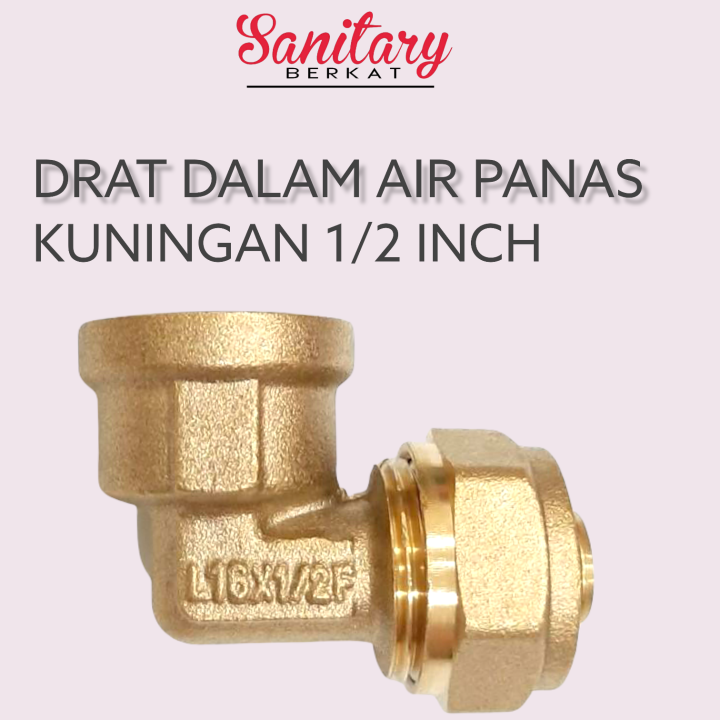 Keni Sok Drat Dalam Air Panas Kuningan 1/2 Inch | Lazada Indonesia