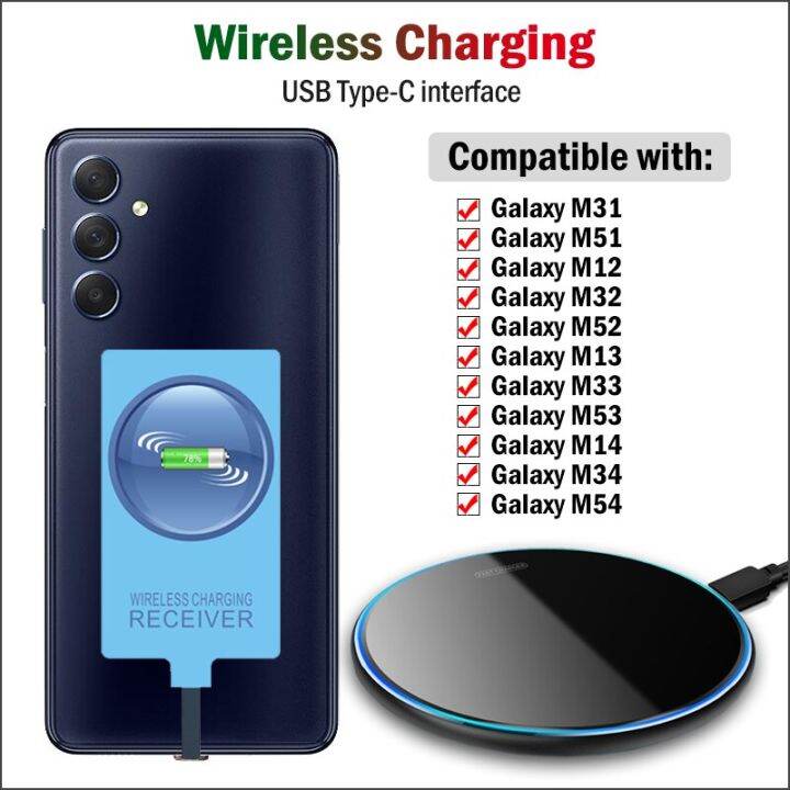 Qi Wireless R&Receiver For Samsung Galaxy M31 M51 M32 M52 M33 M53 M34 ...