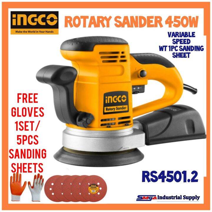 Ingco Rotary Sander 450w RS4508 previously RS4501.2 with freebies ...