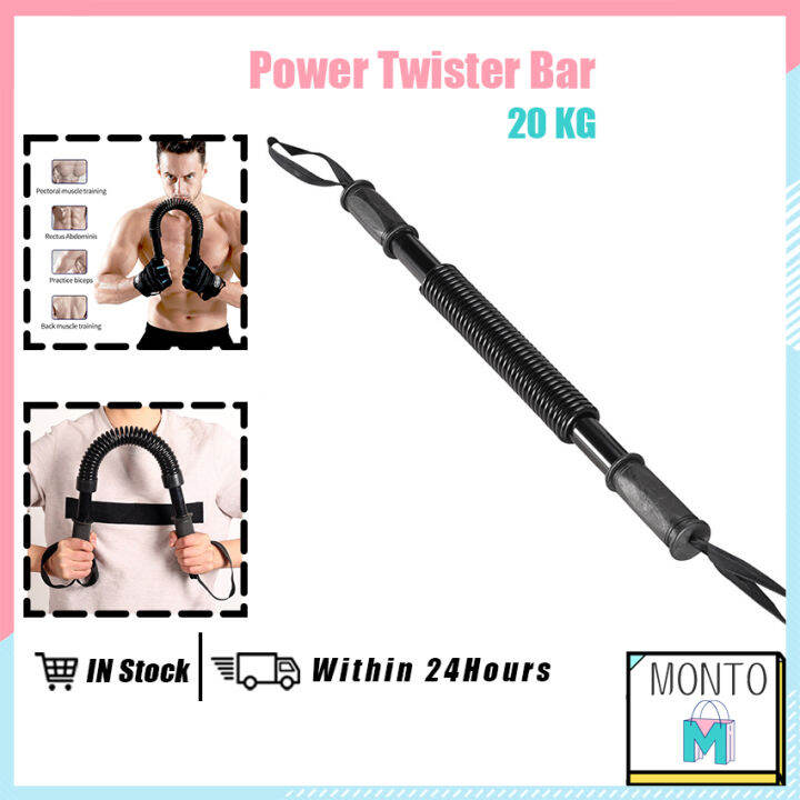 20 KG Power Twister Bar -Upper Body Exercise for Chest Shoulder Forearm ...