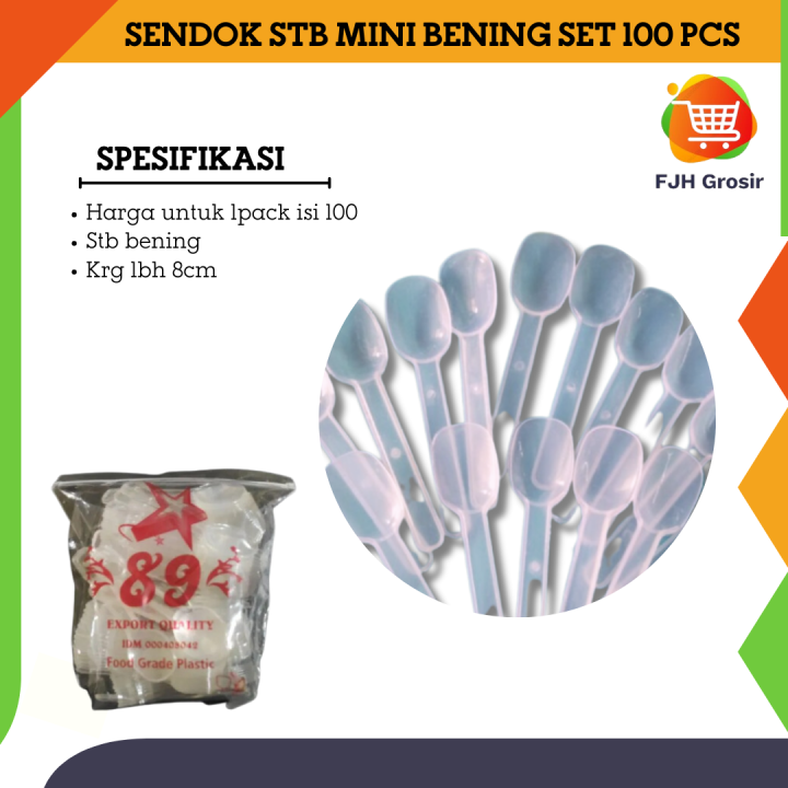 ⭐FJH⭐ SENDOK STB MINI - SENDOK ICE CREAM BENING - ISI 100 BATANG ...
