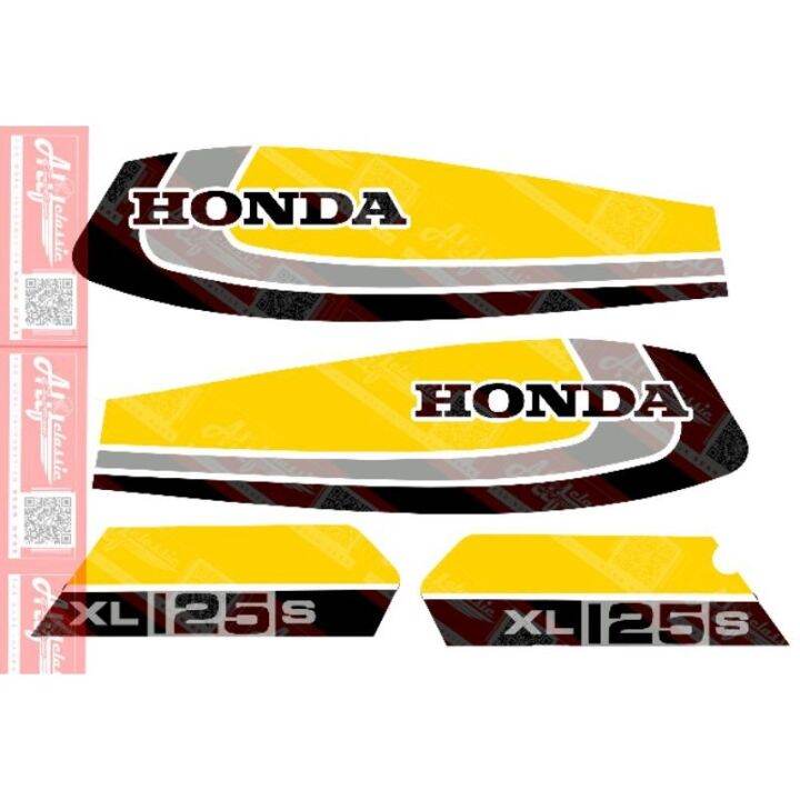 Decals Sticker honda Xl xls 125 honda xls125 xls 125 Pairs fuel tank ...