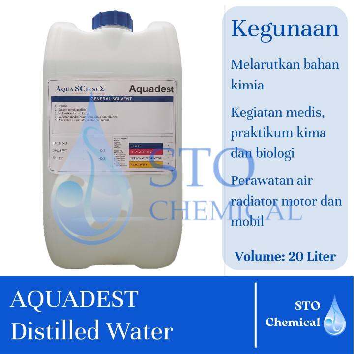 Aquadest 20 Liter / Distilled Water / Pure Water / Aquades / Akuades ...