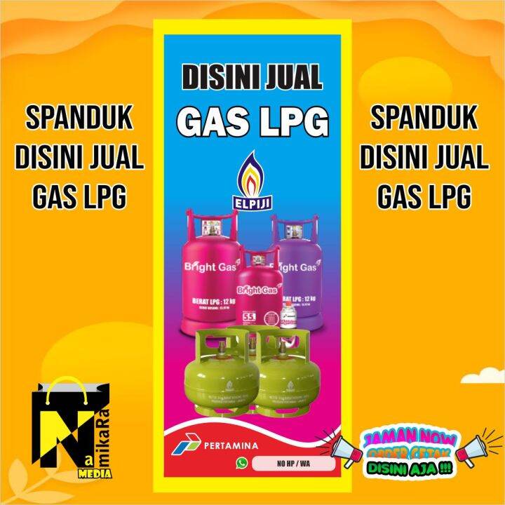 Spanduk Banner jual gas lpg / banner jual tabung gas lpg ukuran 160x60 cm / bisa COD | Lazada ...