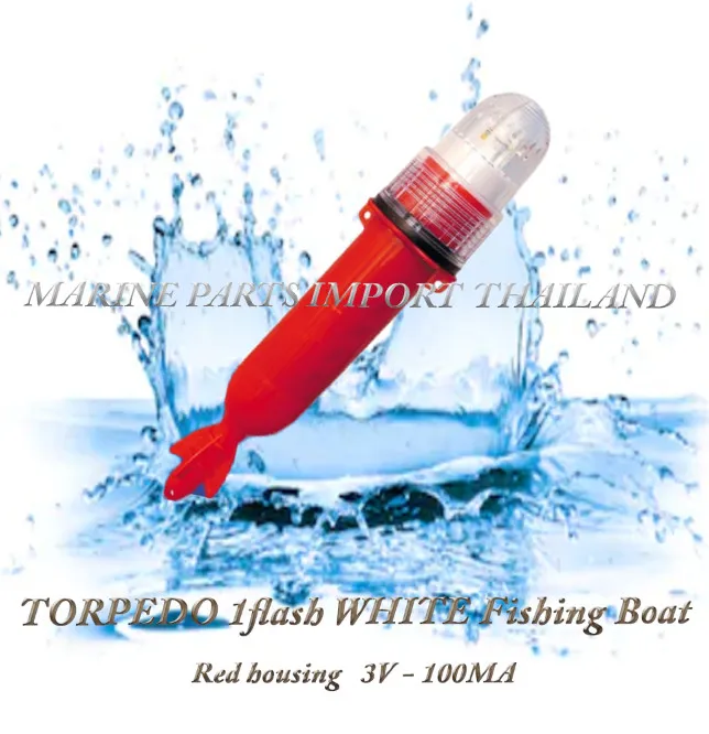 TORPEDO 1flash WHITE-LED Fishing Boat - Buoys, flashing lights (Red ...
