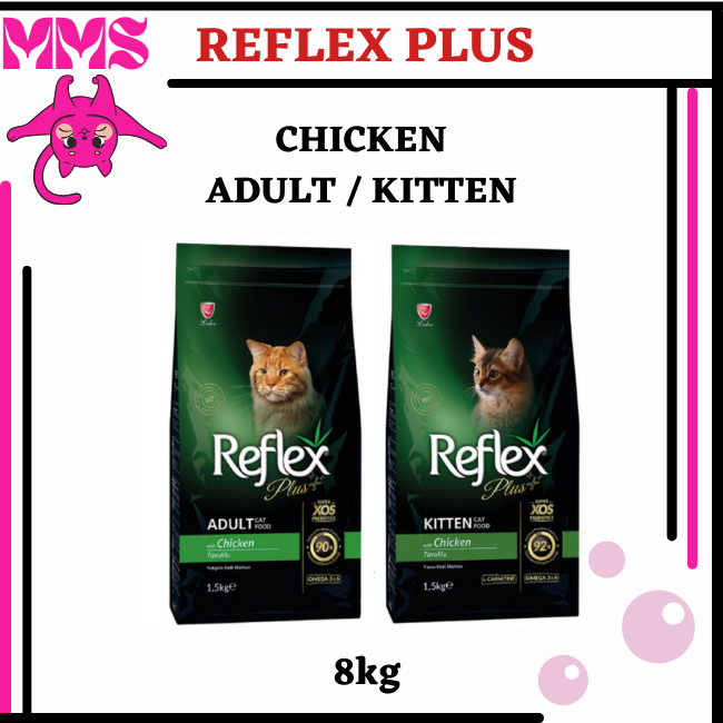 Reflex Plus Chicken - Kitten / Adult # Dry Cat Food # 8kg | Lazada