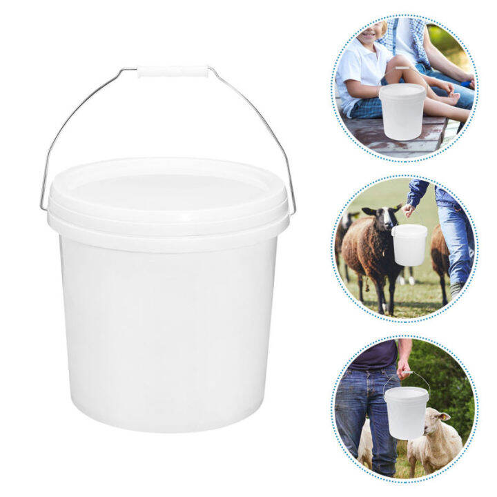UEETIQ Small Water Bucket Home Farm Plastic Pail Multipurpose Beach ...