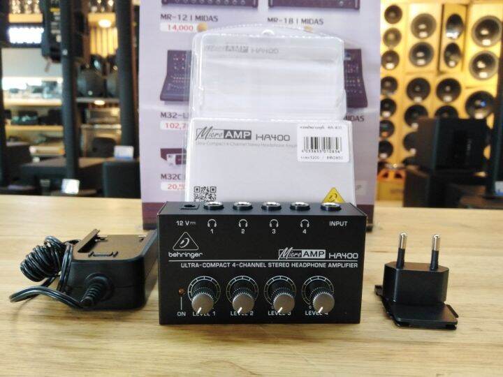 แอมป์ขยายหูฟัง Behringer HA-400 (Headphone Amplifier ขนาดจิ๋ว สามารถต่อพ่วงหูฟังเพิ่มได้ถึง 4 ...