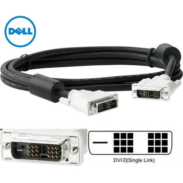 DVI-D 18+1 Pin Single Link Male to Male Cable 1.5M (White) LCD LED ...