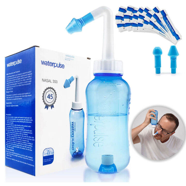 YT-300 Waterpulse Nasal Wash Bottle Nose Cleaner 300ml For Adults and ...