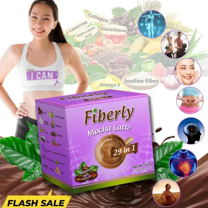 Fiberly 29-in-1 Mocha Latte (The World's First 29-in-1 Fiber Detox ...