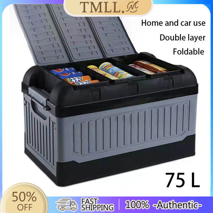 Car Trunk Organizer and Storage Box Collapsible Non-Slip Auto Cargo ...