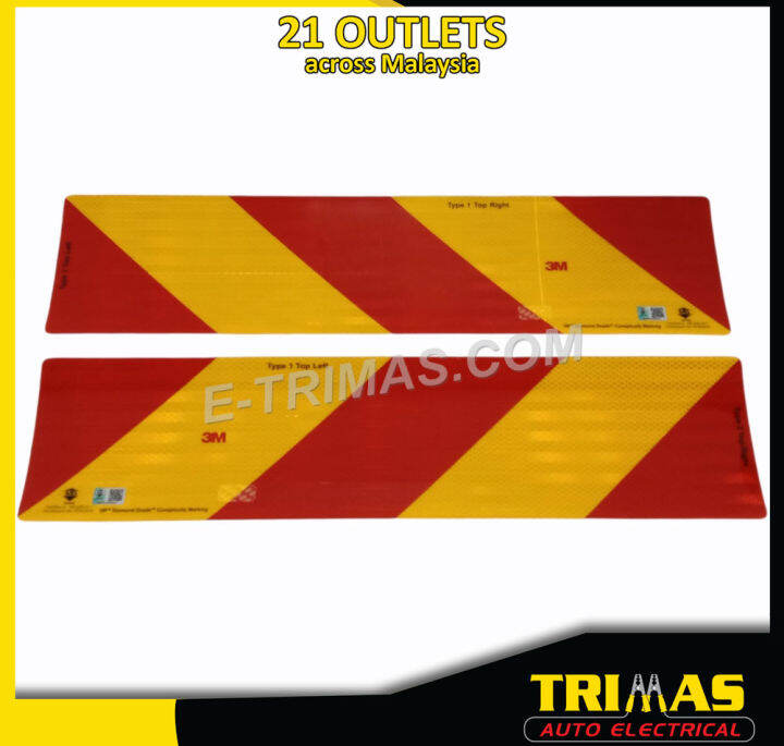 Original 3M SIRIM Diamond Grade Lorry Truck Trailer Yellow Red ...