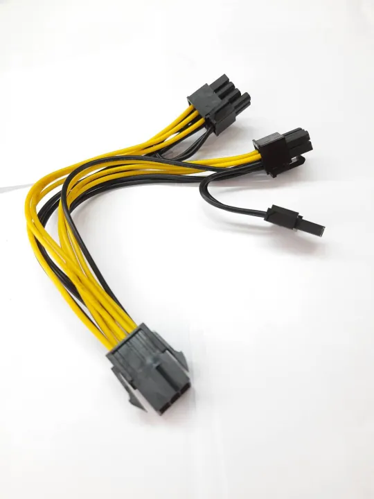 POWER 6 Pin เป็น 8 PIN เป็นสายสั้น 1 ออก2 สายไฟเส้นใหญ่ ทนความร้อนได้ดี สัญญานดี ใช้ต่อคอมกับ ...