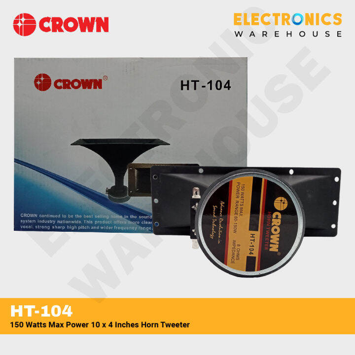 CROWN HT-104, 150 Watts Max Power 10 x 4 Inches Horn Tweeter | Lazada PH
