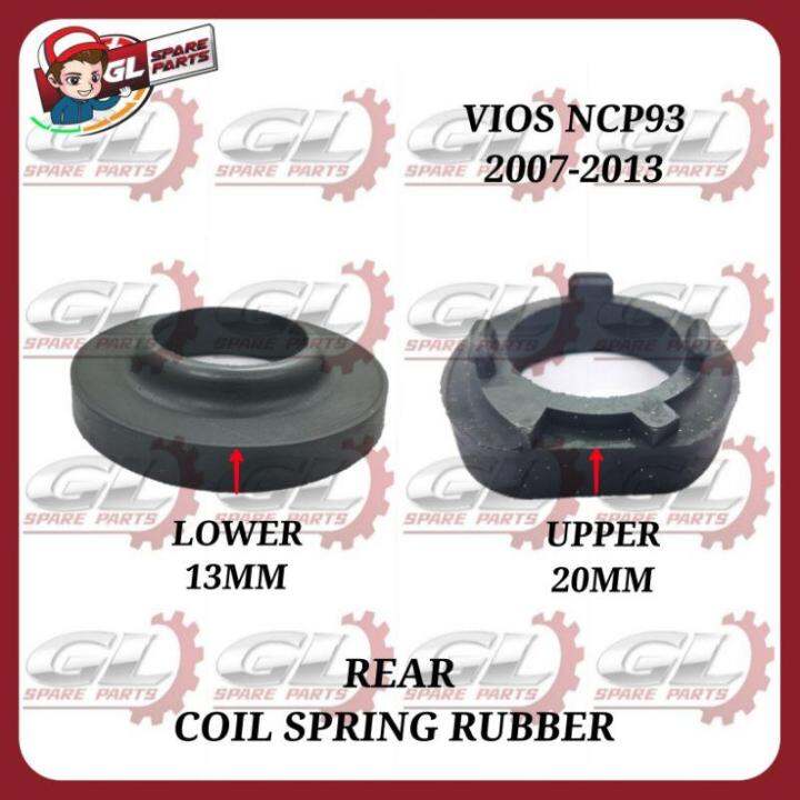 REAR COIL SPRING RUBBER TOYOTA VIOS NCP93 2007-2013 (20MM UPPER) (13MM ...