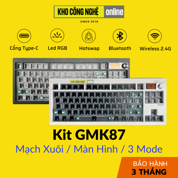 Kit Gmk87 - Kit bàn phím cơ GMK87 Mạch Xuôi | Màn Hình LCD | Gasket ...