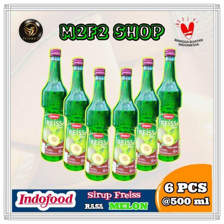 Sirop / Sirup Manis Indofood FREISS | Rasa Melon - 500 ml (Kemasan 6 ...