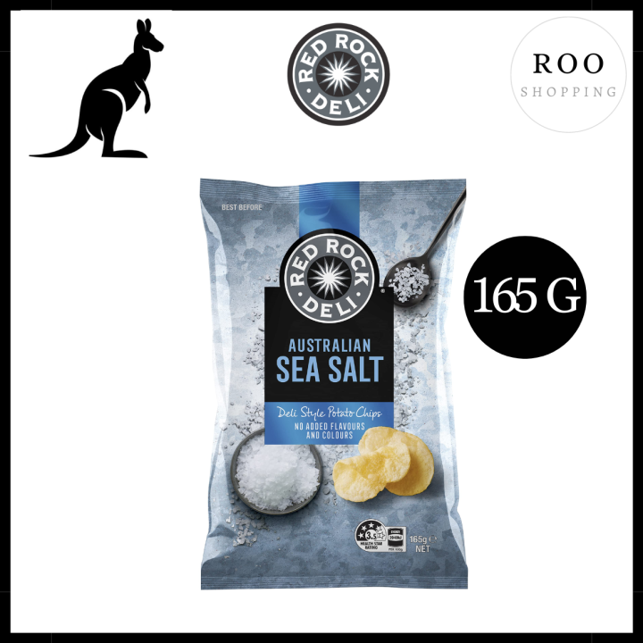Red Rock Deli Potato Chips Australia- Sea Salt 165G | Lazada