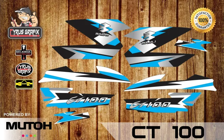 BAJAJ CT 100 STOCK SET GLOSSY DECALS STICKER | Lazada PH