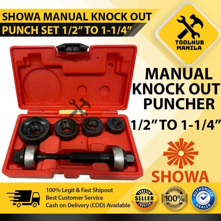 Showa Manual Knockout Punch Set 1/2" -1 1/4" Knock Out Puncher Knockout ...
