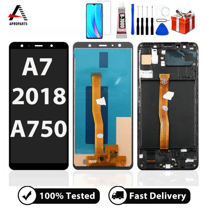 LCD For Samsung A7 2018 Display Touch Screen Digitizer Assembly Replacement For A750 A750F ...