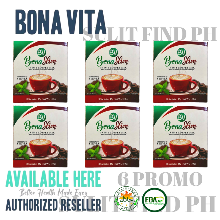 (6 Boxes) Bonavita Slim Coffee Drink Promo Sale Variant All Natural ...
