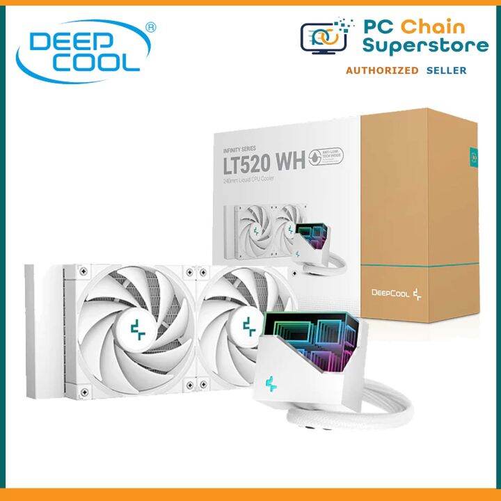Deepcool LT520 White Edition 240MM ARGB AIO Liquid CPU Cooler - three ...