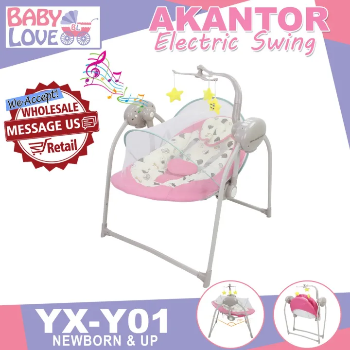 BBA Akantor YX-Y01 Foldable Baby Electric Rocking Chair Swing Cradle ...