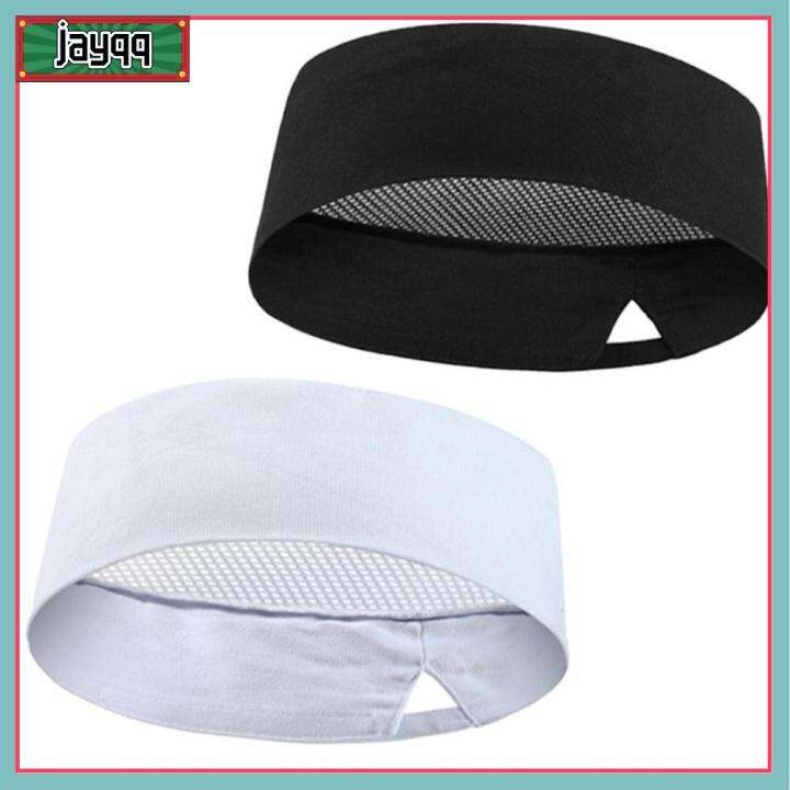 JAYQQ ระบายอากาศได้ระบายอากาศ หมวกเชฟทรงแบน ตาข่ายสบาย สองชั้น หมวกสำหรับทำงาน ที่มีคุณภาพสูง ...