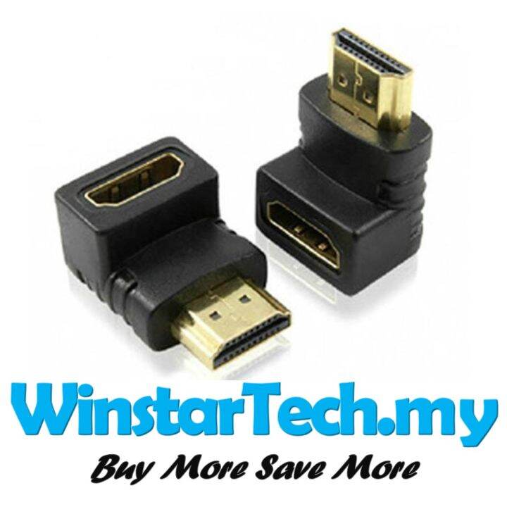 HDMI Male to Female 90 Degree L Shape Changer Adapter / PC Monitor | Lazada