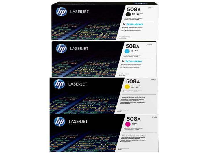 HP 508A Original LaserJet Toner Cartridge (CF361A) Set Of 4 Bundle (B,C ...