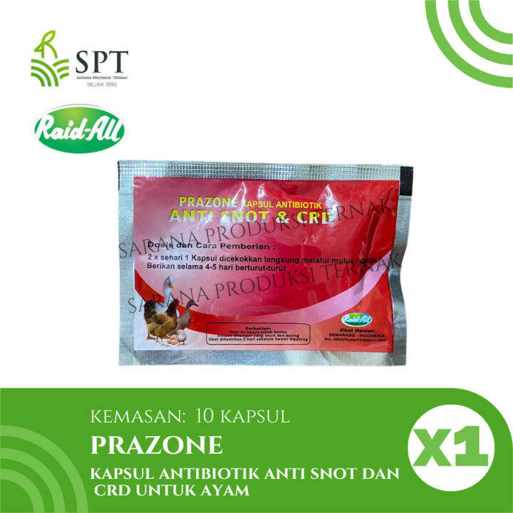 PRAZONE ANTI SNOT CRD 10 KAPSUL OBAT AYAM ANTIBIOTIK | Lazada Indonesia