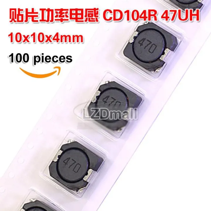 100pcs CDRH104R 47UH 470 CD104 Shielding Inductive Power SMT Inductance ...