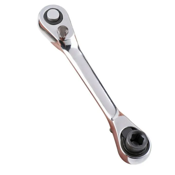 1pc Ratchet Handle Wrench Mini 1/4 inch Double Ended Quick Socket ...