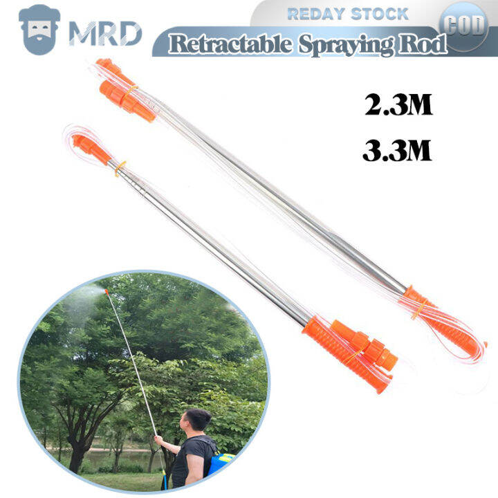 2.3/3.3m Retractable Spraying Rod For Hand Pressure Sprayer Outdoor ...
