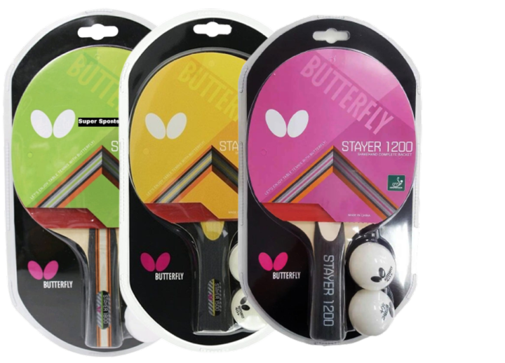 BUTTERFLY Stayer 1200/1500/1800 Table Tennis Ping Pong Racket Bat with Balls [100% Authentic ...
