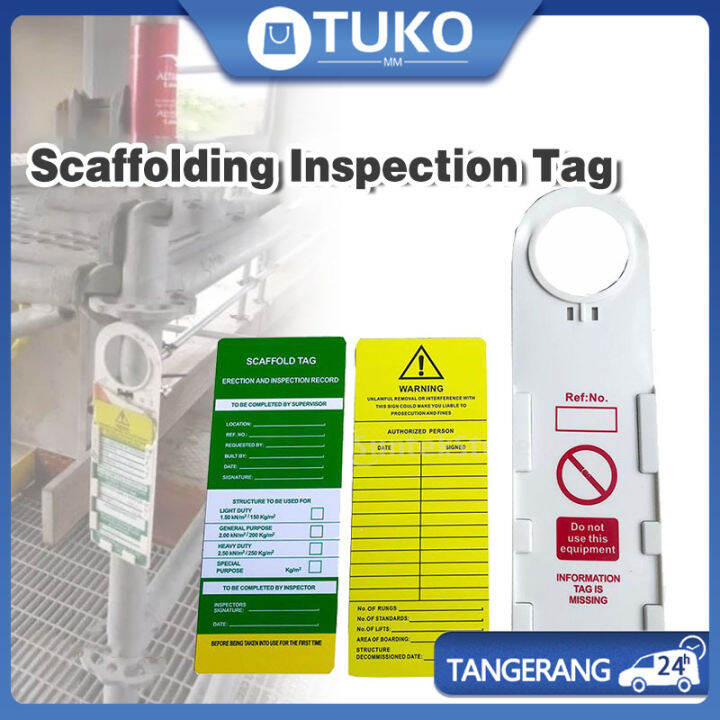 1Set Tagging Scaffolding Scaffolding PVC Security Accident Prevention ...