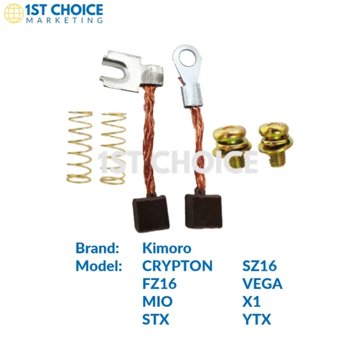 KIMORO Starter Carbon Brush CRYPTON FZ16 MIO SNIPER STX SZ16 VEGA YTX ...