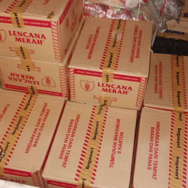 tepung lencana merah 1kg(1 karton isi 12 bungkus)maksimal pemesanan 1 ...