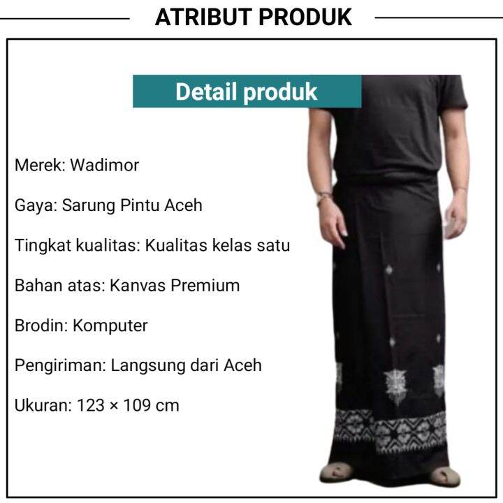 Sarung Wadimor Bordir Motif Pintu Aceh Songke Laki laki Dewasa Kekinian ...
