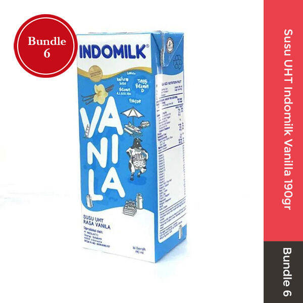 Susu UHT Indomilk Vanilla 190ml Bundle 6 | Lazada Indonesia