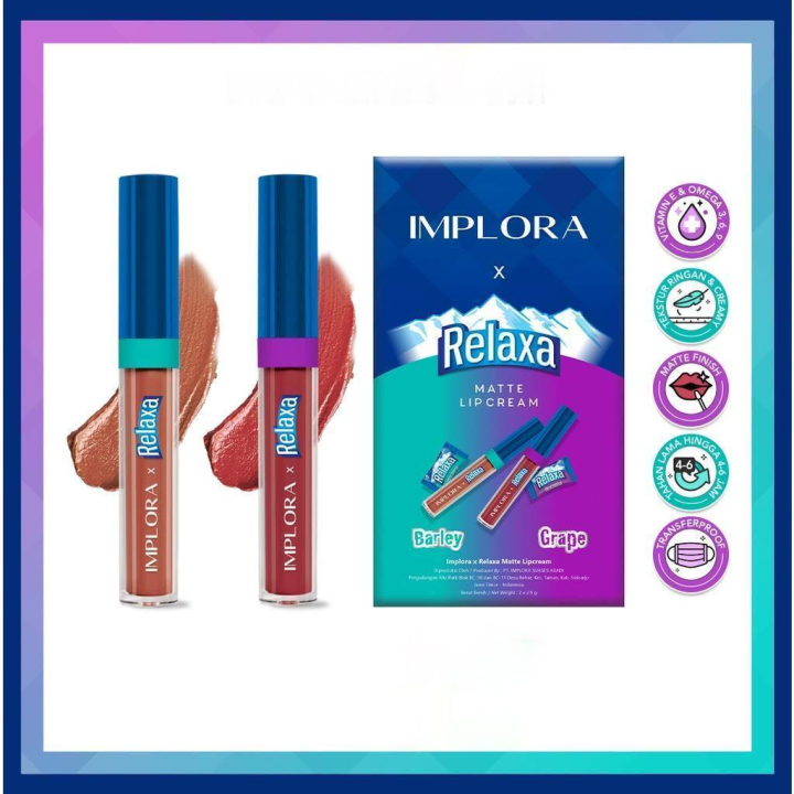 IMPLORA x RELAXA Matte Lipcream | Lazada Indonesia