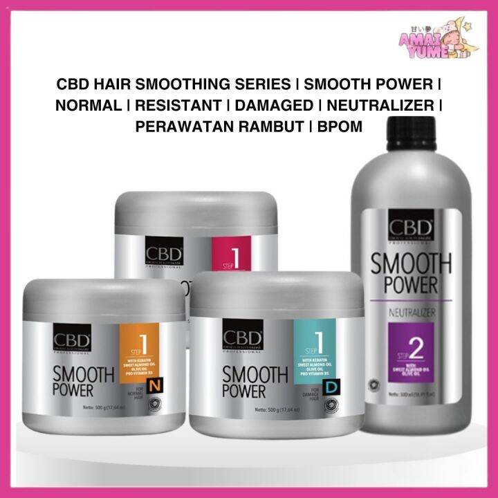 CBD Hair Smoothing Series | Smooth Power | Normal | Resistant | Damaged | Neutralizer ...