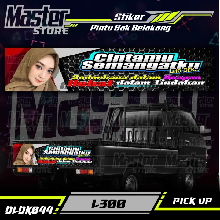 Stiker Pintu Bak Belakang Pick Up L300 Custom Bisa Request Foto & Kata-Kata - Sticker Custom ...