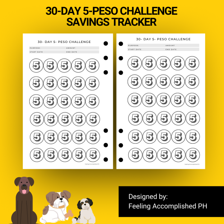 FAP 5 Peso Planner Savings Tracker Planner Binder Refill Loose Leaf ...