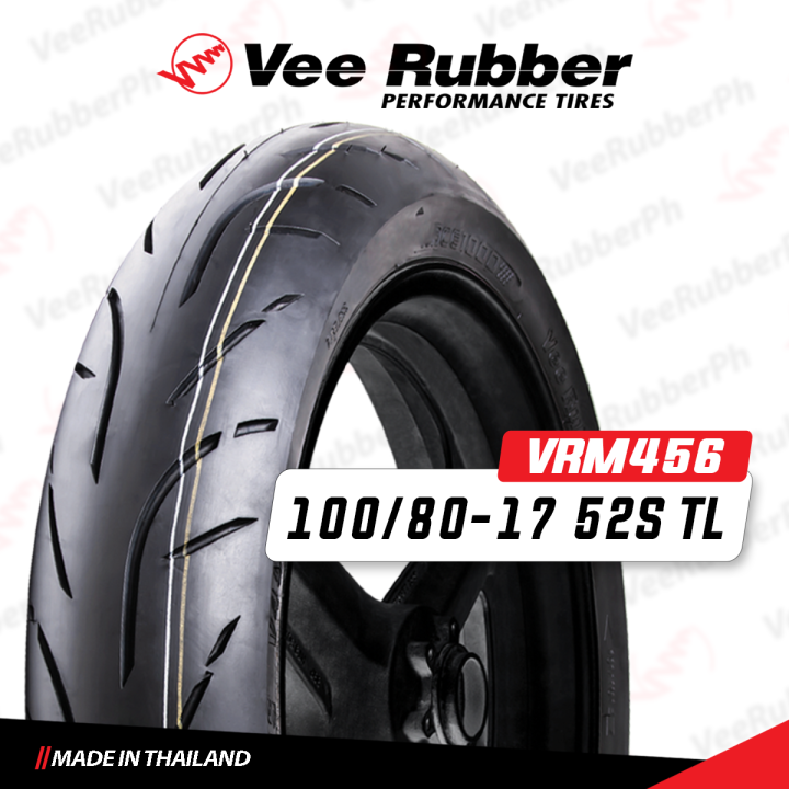 100/80-17 VRM456 (TL) VEE RUBBER 100/80 - 17 Tubeless Motorcycle Tires ...