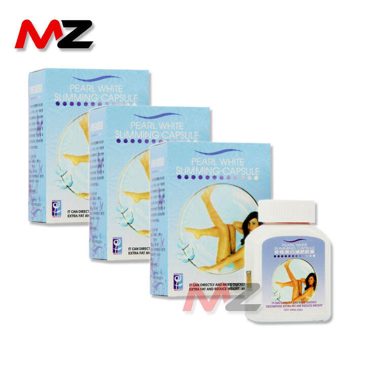 ( SET OF 3 ) Authentic Pearl White Slimming Capsules 30 Capsules ...