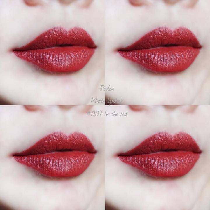 ลิปสติก Revlon Matte Lip Color สี 007 In The Red (แดงตะโกนมาก) | Lazada ...