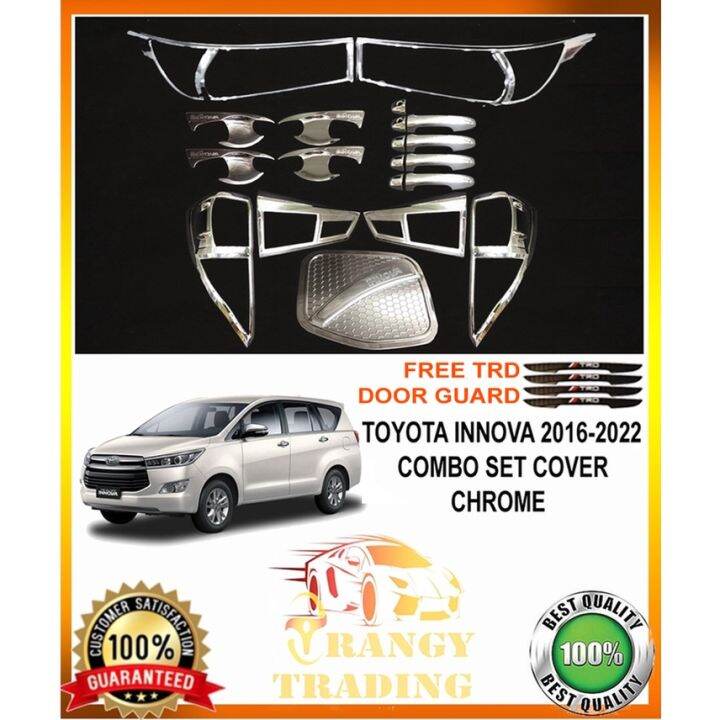 Toyota Innova 2016 to 2023 Garnish Combo set cover chrome 2017 2018 ...